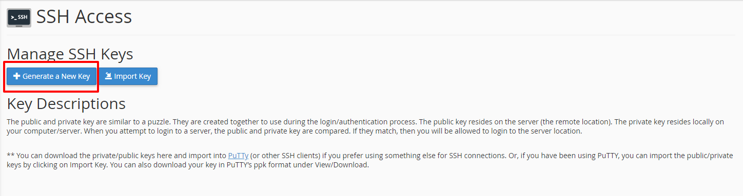 How to login using SSH Key in cPanel :: HostingSewa Blog